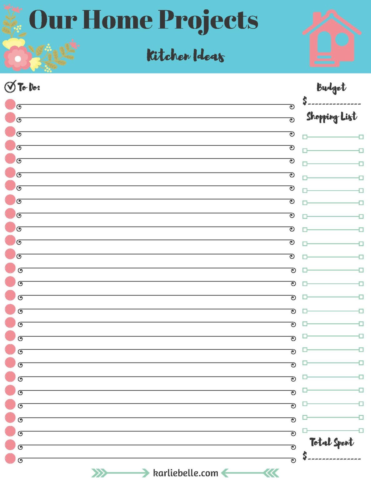 Tackling your Home Project List (w/ Free Printable) - Karlie Belle