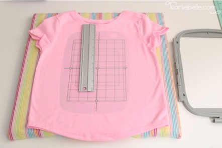 Hooping a Shirt for Machine Embroidery - Karlie Belle