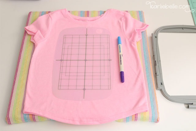 Hooping a Shirt for Machine Embroidery - Karlie Belle