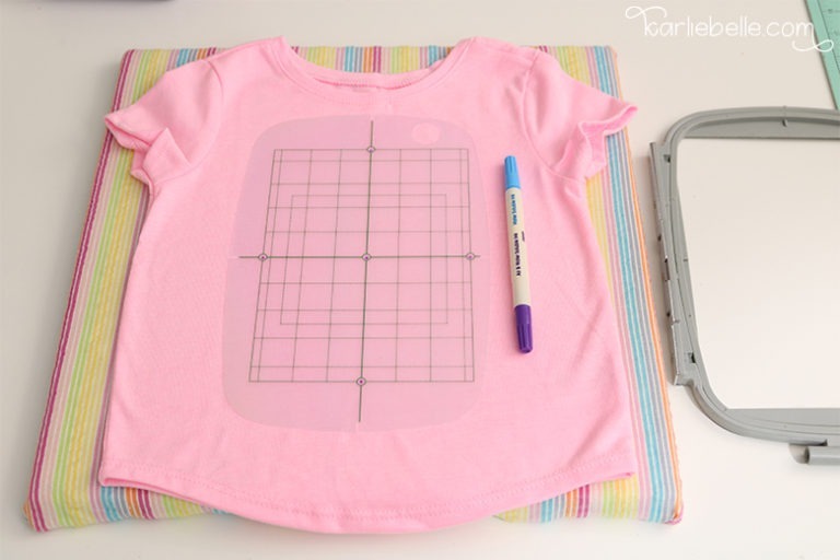 Hooping a Shirt for Machine Embroidery - Karlie Belle