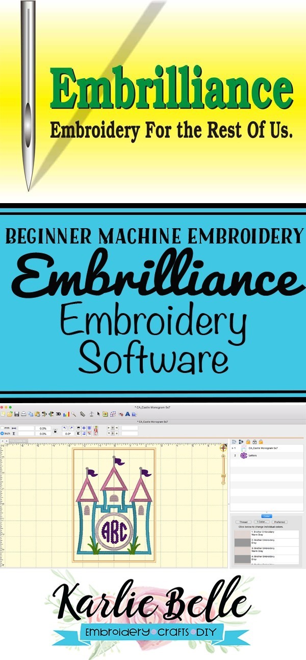 Embrilliance Embroidery Software: Best program for Beginners - Karlie Belle